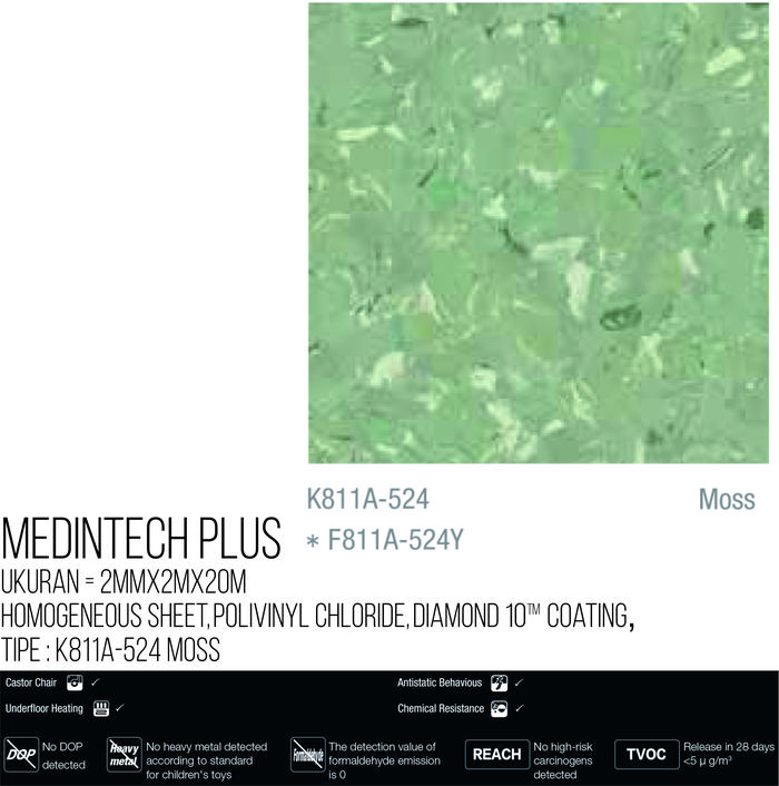 Jual Vinyl Armstrong Medintech/Vinyl Sheet Homogeneous K811A - K811A ...