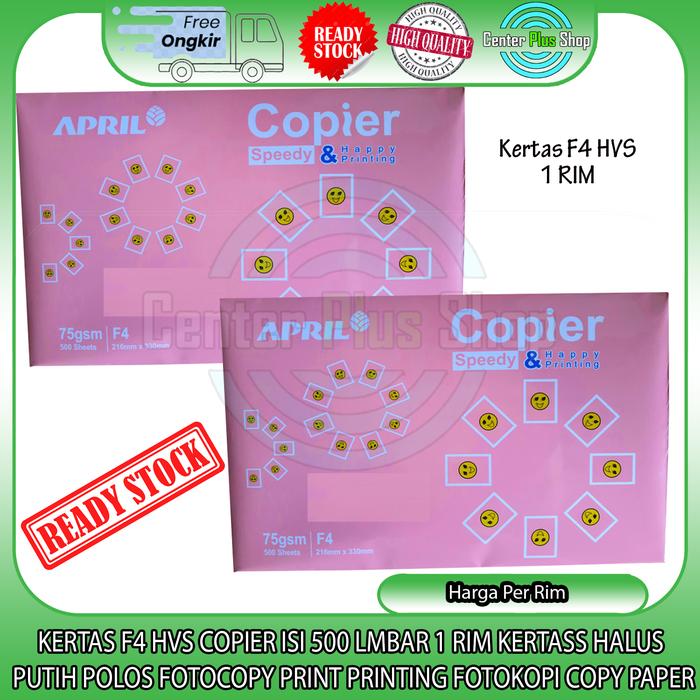 Jual KERTAS F4 HVS PER 1 RIM 75 GSM COPIER APRIL BY PAPER KERTASS ISI ...