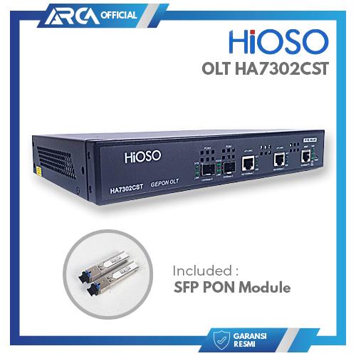 Jual OLT EPON HIOSO HA7302CST 2PON PORT FREE 2 SFP 20 KM - + 8db PX20 ...