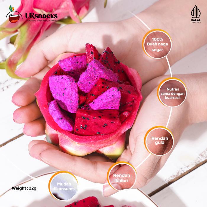 Promo [RS] URSNACKS Freeze Dried Dragon Fruit -Snack Keripik Buah Naga HALAL - Kab. Tangerang ...