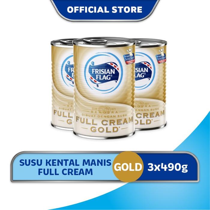 Jual Frisian Flag Bendera Susu Kental Manis Full Cream Gold 490g [3 pcs] - Jakarta Utara ...