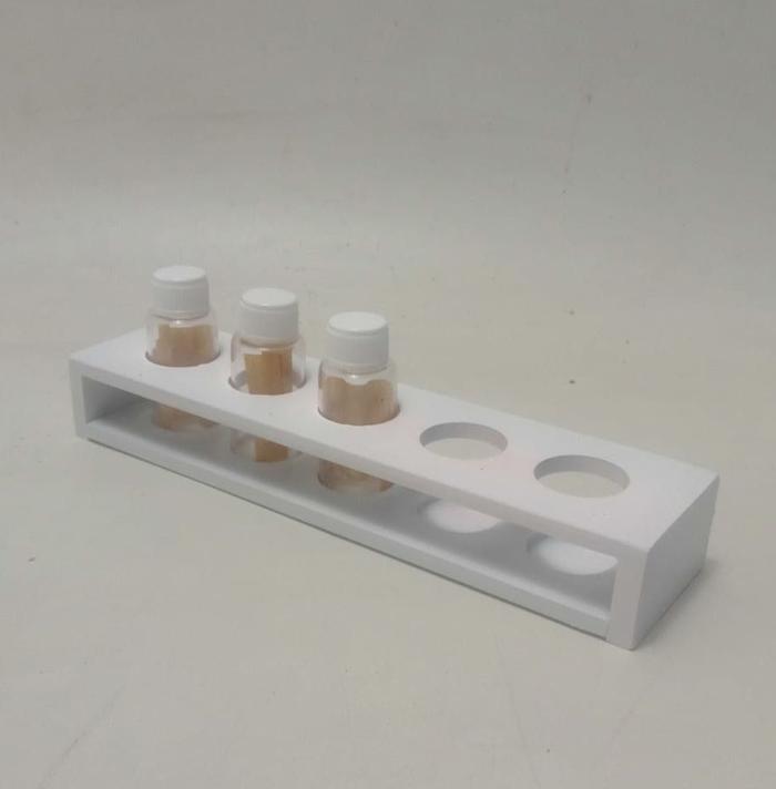 Jual RAK TABUNG REAKSI 28mm Rak Vial test H2S 5-Holes Test tube ...