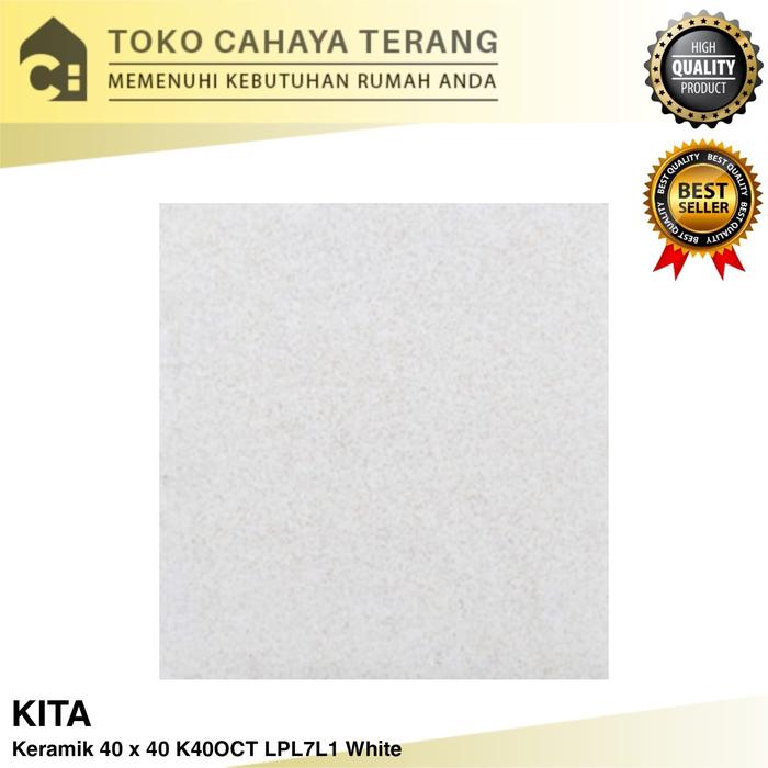 Jual Keramik Kita 40 x 40 K40CT White / Keramik Lantai Glossy Motif Bintik - Kota Tangerang ...