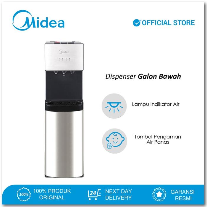 Promo Midea Dispenser Galon Bawah YL-1566S Dispenser Bottom Loading ...