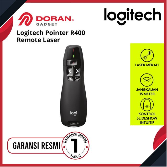 Jual Logitech R400 Remote Presenter Wireless Laser - Garansi Resmi 1 ...