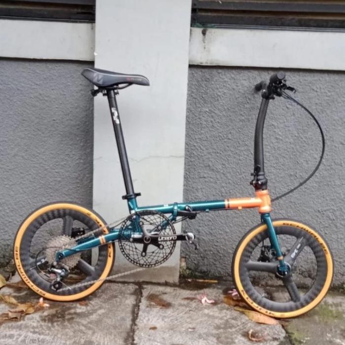 Jual sepeda lipat fullbike fnhon gust discbrake 16 inch 349 wheelset ...