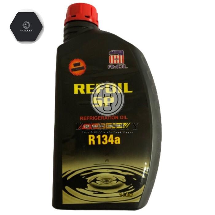 Jual Oli Refoil R134 Oil Compressor Kompresor AC Mobil SP R134a 1 liter ...