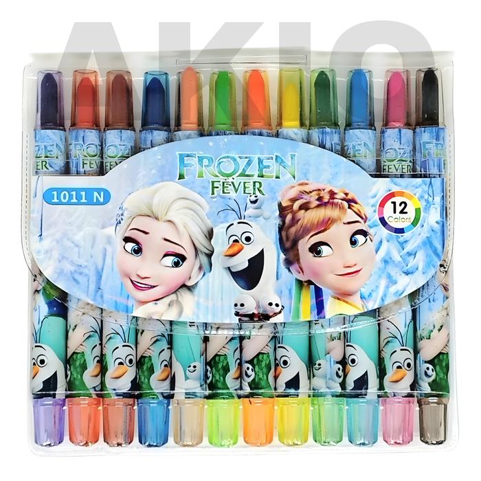 Jual Crayon Putar Mini Karakter FROZEN ELSA 12 WARNA Rolling Krayon ...