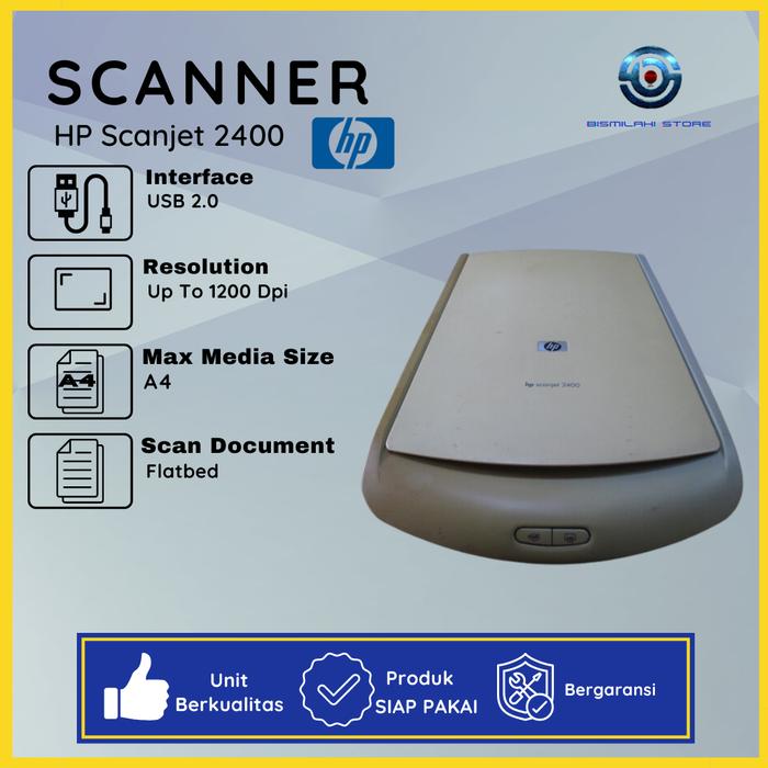 Jual Scanner Hp Scanjet 2400 Scan Berwarna Ukuran Dokumen A4 - Kota ...