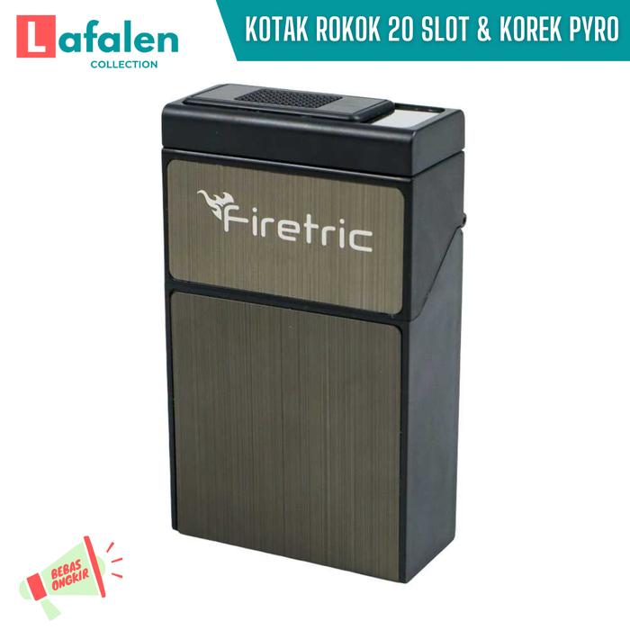 Jual Kotak Rokok Plus Korek Elektrik USB 20 Slot / Tempat Rokok Korek ...