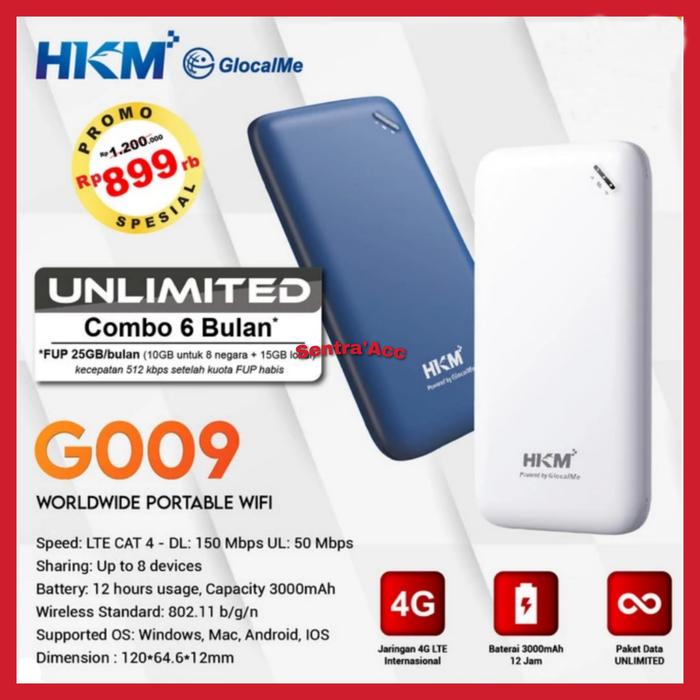 Jual Modem Mifi HKM G009 Glocalme Worldwide Portable Wifi Free Kuota 25gb - Kota Bogor - Sentra ...