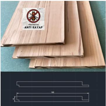 Jual TERMURAH! Wall Panel Lis Kayu Molding Profil Batten Dinding ...