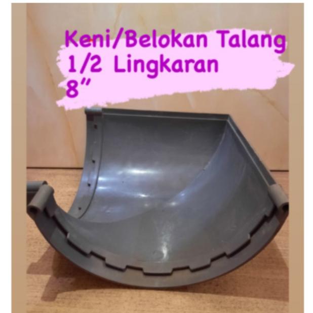 Jual belokan talang setengah lingkaran 8" inch / belokan talang bulat ...
