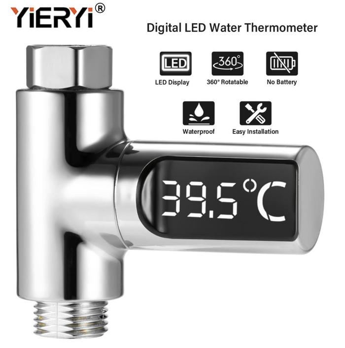 Jual Thermometer Kran Shower Air Temperature Sensor No battery for ...