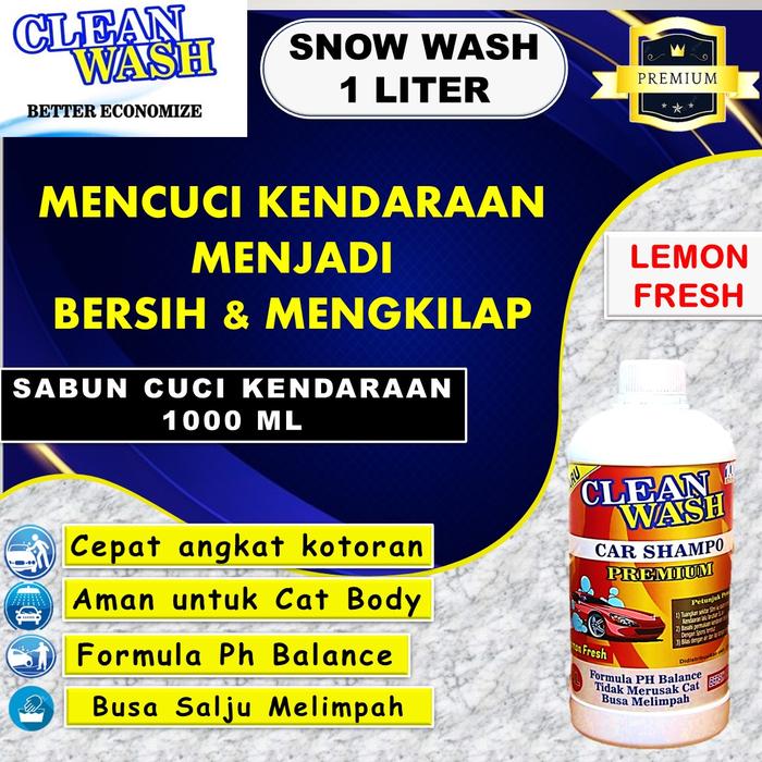 Jual CLEAN WASH LIQUID CAR WASH SHAMPO MOBIL KINCLONG IRIT PEMAKAIAN ...