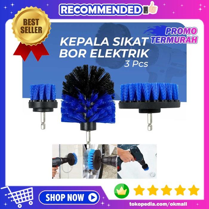 Promo Kepala Sikat Bor Elektrik Drill Brush Scrub Pembersih Lantai Ban ...