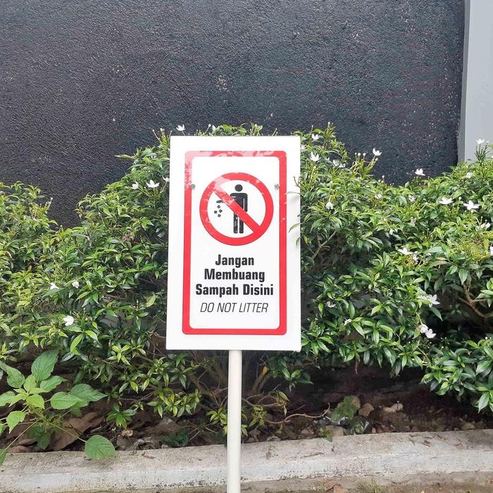 Jual Rambu Taman, Dilarang Buang Sampah, Larangan Buang Sampah ...