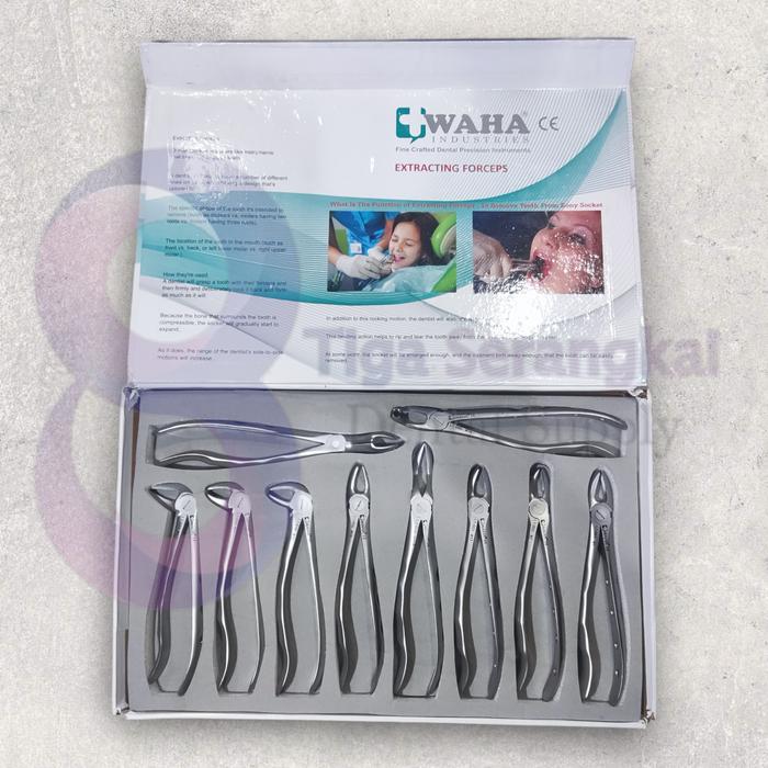 Jual WAHA Dental Extraction Forcep / Tang Cabut Set Ekstraksi Gigi ...