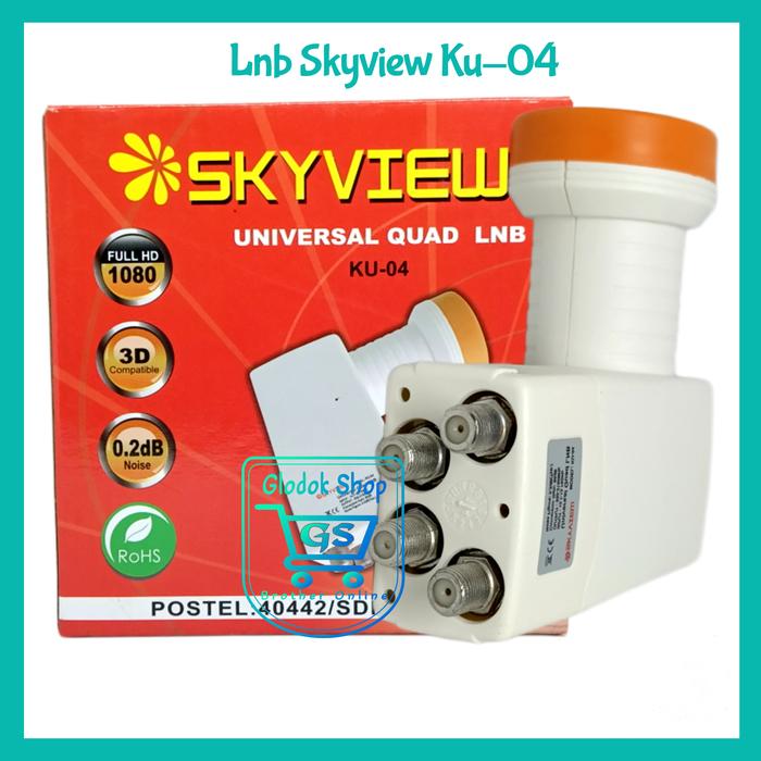 Jual LNB 4 OUTPUT LNB SKYVIEW KU04 LNB KUBAND 4 OUTPUT LNB KU BAND 4 ...