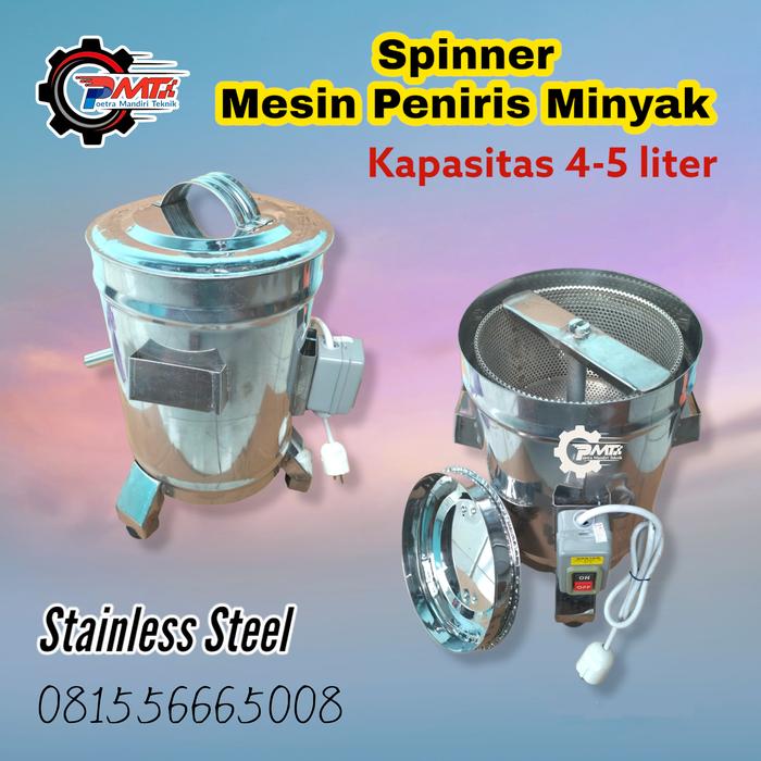 Jual Mesin Peniris Minyak 4 - 5liter Spinner Tiris Pengering Minyak Kap ...