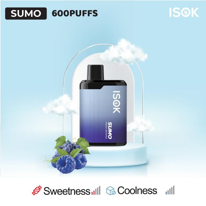Jual ISOK SUMO 600 PUFFS - Disposable Pod - Fresh Berry Flavour ...