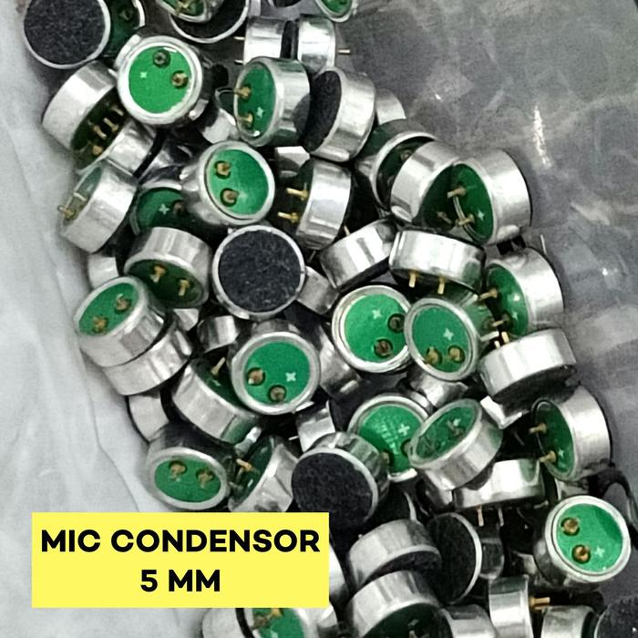 Jual Mic Condenser 5mm HT / HP Microphone Electret 2 Pin 2P 5 mm ...