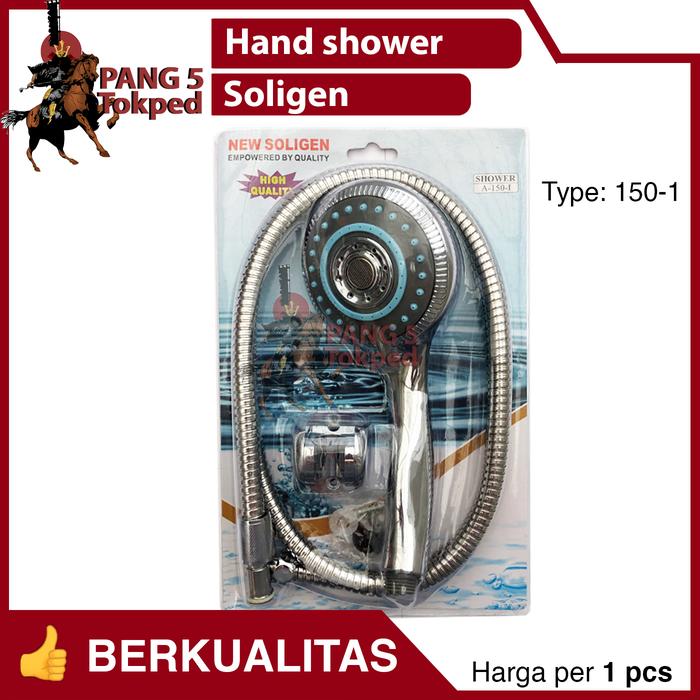 Jual Hand Shower Soligen Chrome A-150 Mandi Bulat Kepala Besar Soligen ...