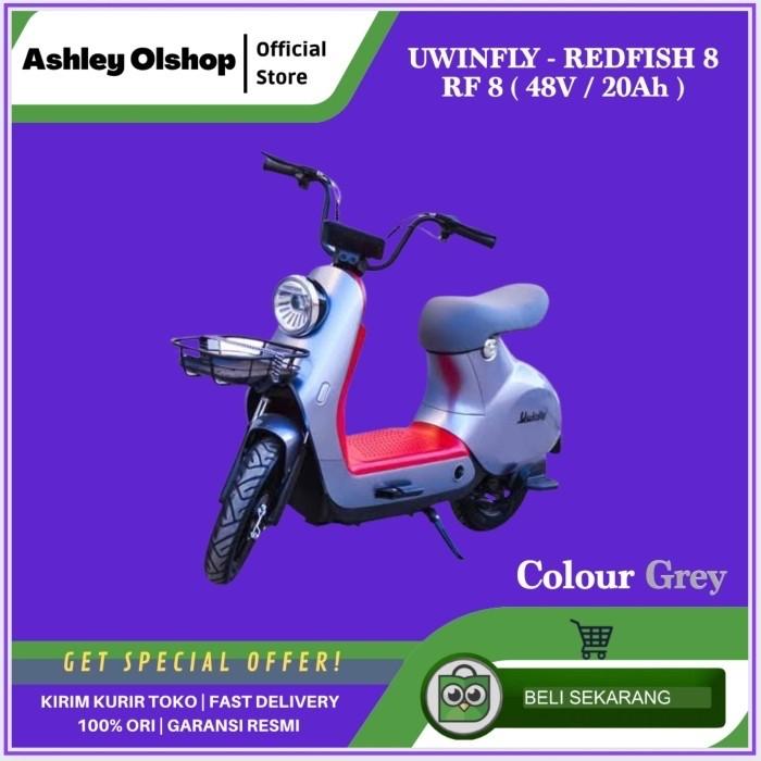 Promo Sepeda Listrik Uwinfly RF8 Redfish 8 Uwinfly 48V/20Ah - Grey [ORI ...