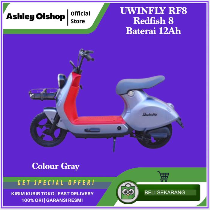 Promo Sepeda Listrik Uwinfly RF8 Redfish 8 Uwinfly 48V/12Ah - Grey [ORI ...