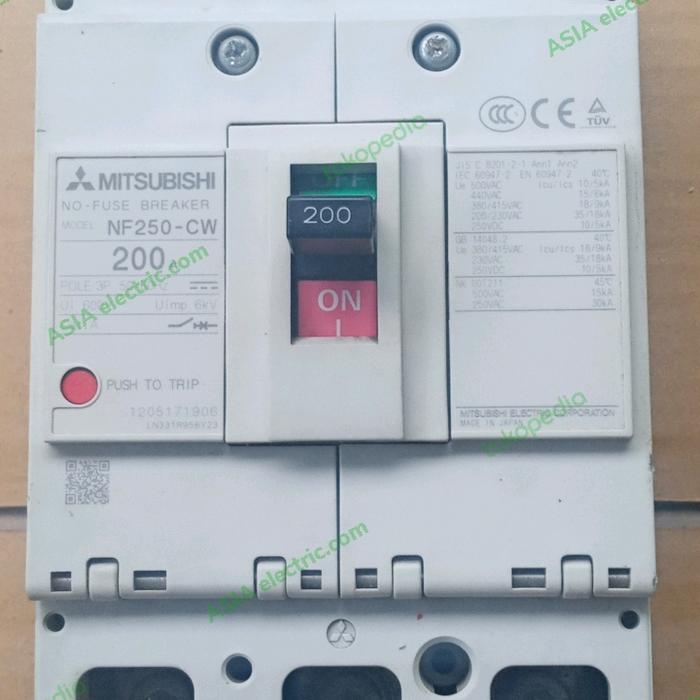 Jual mccb mitsubishi NF250-CW 200A 3p - Kota Bogor - ASIA electric.com ...