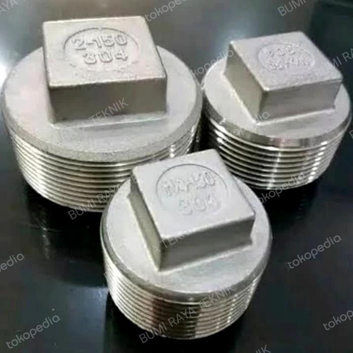 Jual Plug Stainless SS 304 Drat 3/4 inchi /Dop SS 304 Drat luar ...