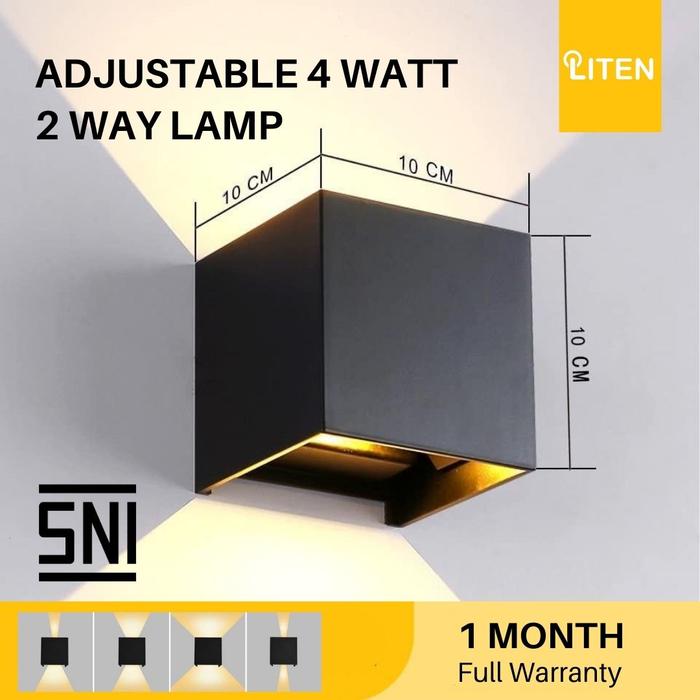Promo Lampu Dinding Adjustable 4w 4watt LED 2 Arah Wall Light Tembok ...