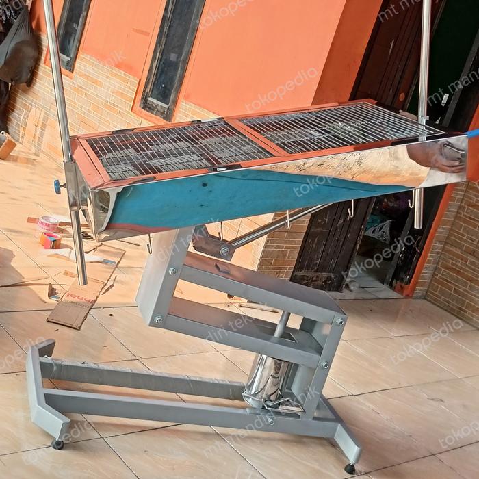 Jual meja operasi hewan hidrolik naik turun dan miring dengan engkol ...