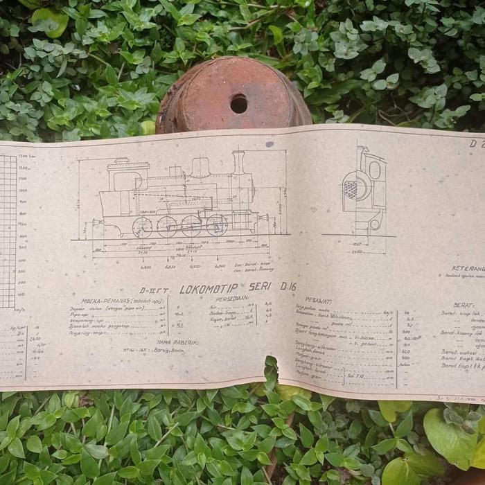 Jual BLUEPRINT SKETSA DESAIN LOKOMOTIF D-16 - Kab. Malang - VN ...