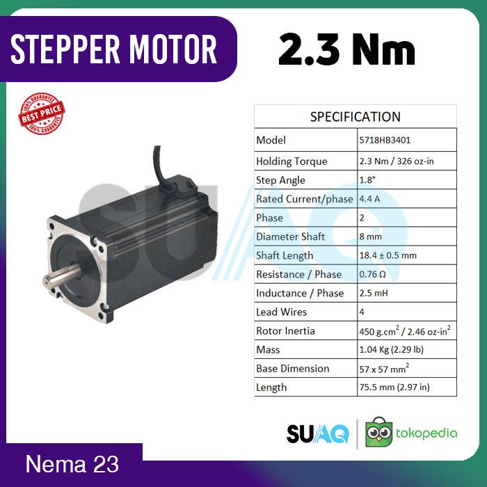 Jual Stepper Motor Nema 23 Torsi 2.3 NM for CNC - Jakarta Utara - SUAQ | Tokopedia