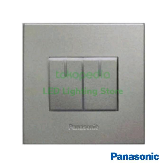 Jual PANASONIC Saklar 2Gang 2Way Seri HOTEL Silver WESJ5932MWS ...
