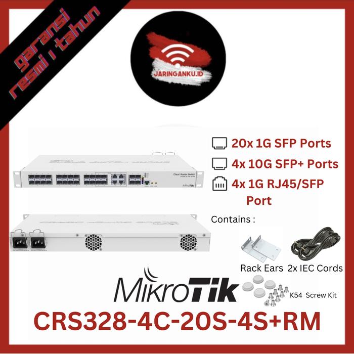 Jual Mikrotik CRS328-4C-20S-4S+RM CLoud Router Switch - Jakarta Pusat ...