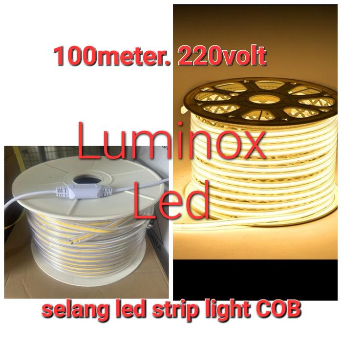 Jual selang led cob 100meter 100m - strip light 3000k outdoor 100mtr ...
