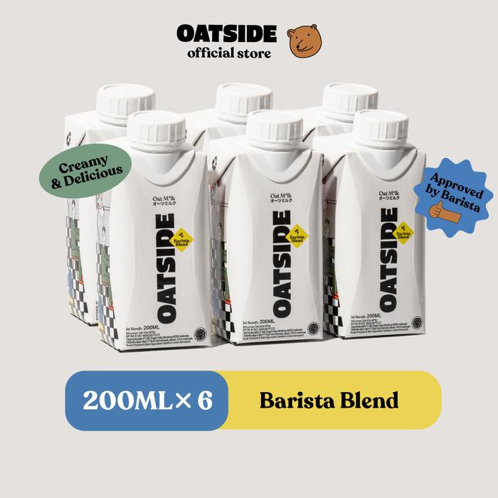 Promo OATSIDE Mini Cap Oat Milk Barista Blend 200ml (6pcs) (Kemasan ...