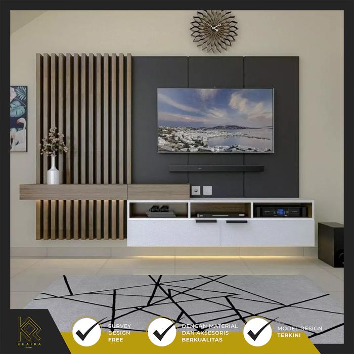 Jual Unit Backdrop TV Minimalis / Finishing HPL - Jakarta Timur ...
