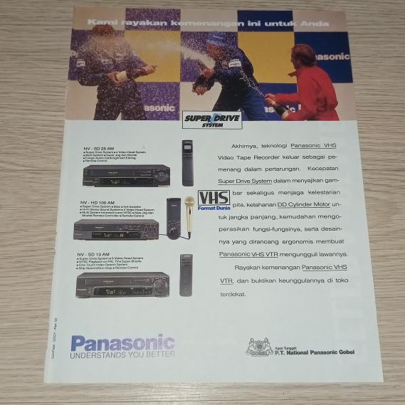 Jual Iklan Cetak Jadul Panasonic VHS super drive system - Kota Bandung ...