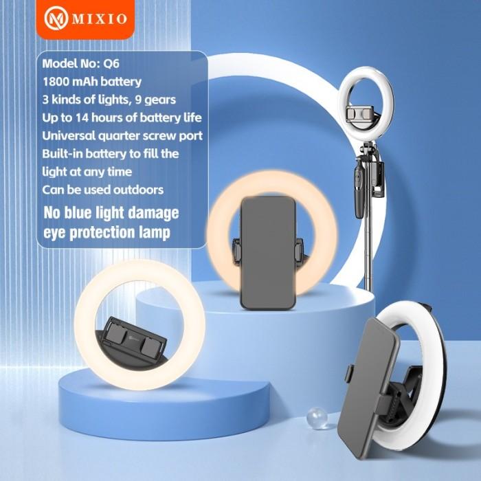 Promo MIXIO Q6 RING LIGHT PORTABLE 1800MAH 6inc 16cm eye protection ...
