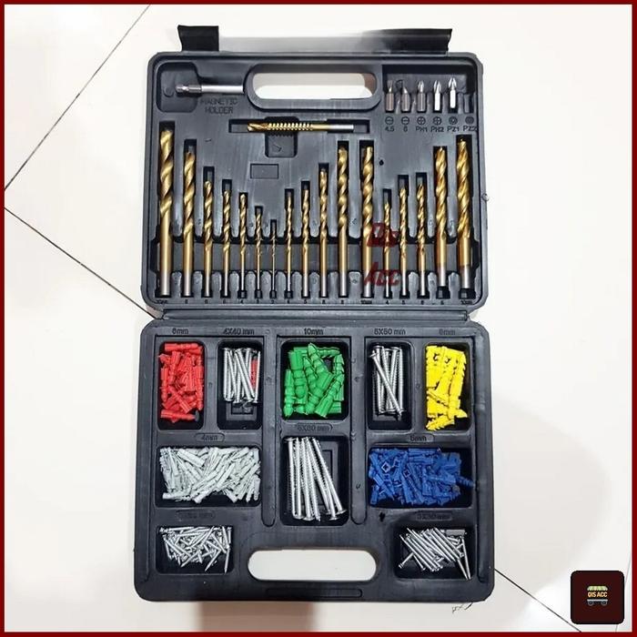 Jual KRISBOW Drill Bit Set Box Mata Bor Screwdriver Sekrup Fisher 301 ...