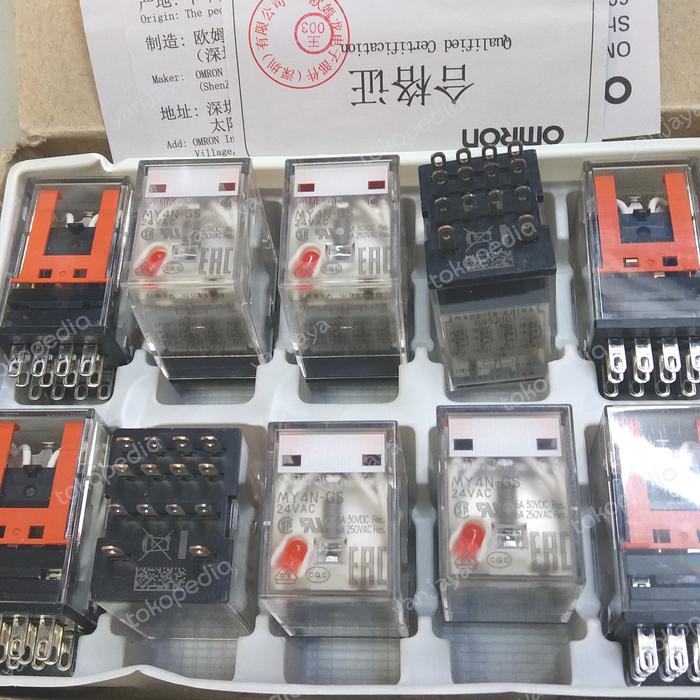 Jual relay omron MY4N GS 24VAC 14KAKI/omron original my4n 24vac 14pin/ralay - Jakarta Pusat ...