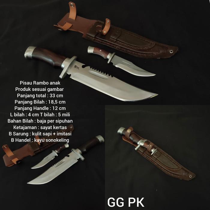 Jual Pisau Rambo Anak Pisau Outdoor Survival - Kab. Sukabumi - Grosir ...