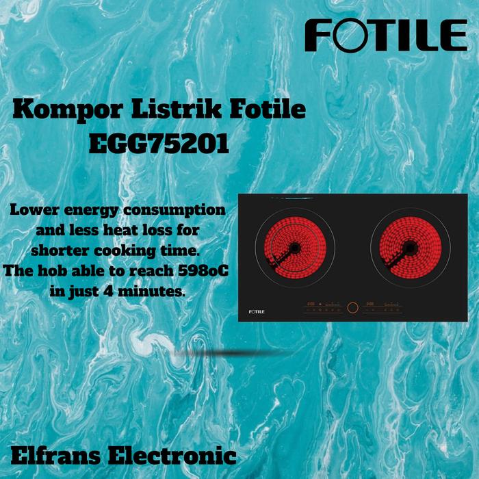 Jual Fotile Kompor Listrik Ceramic 2 Tungku EEG75201 Hob fotile Eeg ...