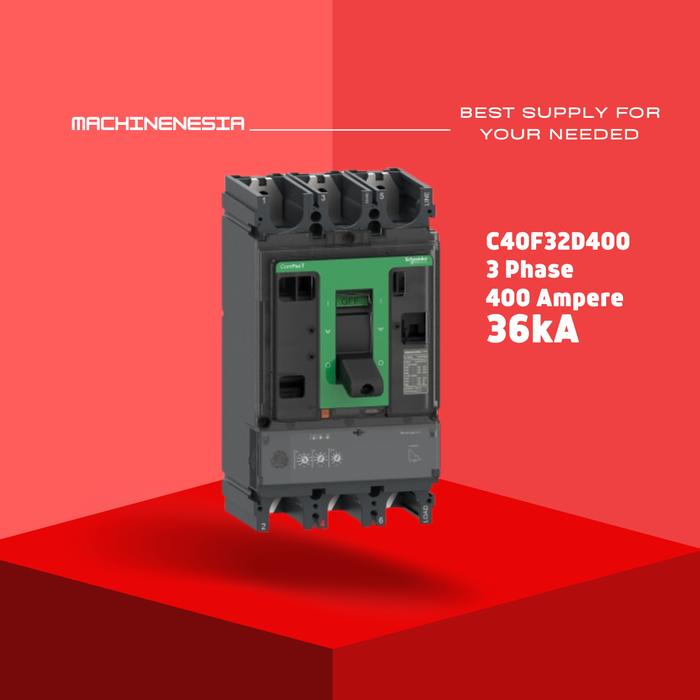 Jual MCCB SCHNEIDER NSX400F 3P 400A 3 PHASE 400 AMPERE 36kA C40F32D400 ...