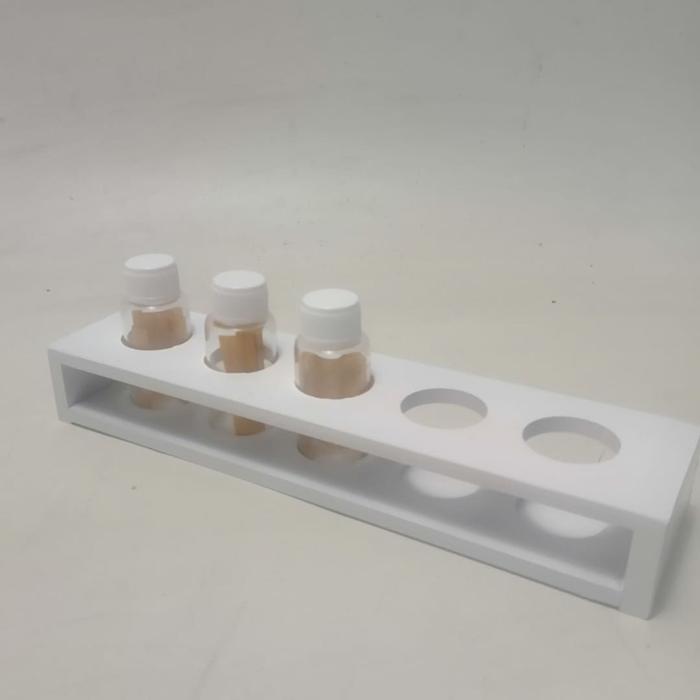 Jual RAK TABUNG REAKSI 28mm Rak Vial test H2S 5-Holes Test tube ...