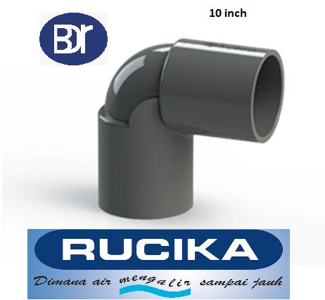 Jual Sambungan Pipa Fitting PVC AW 10" Knee Elbow AW 10 Inch Rucika ...