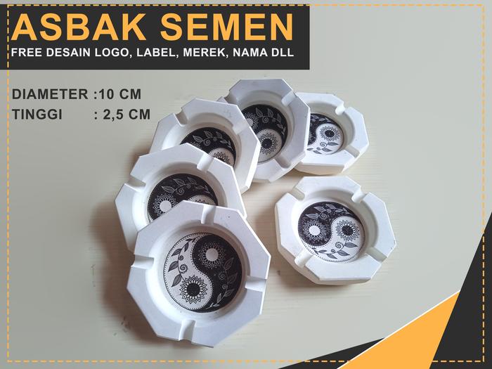 Jual ASBAK SEMEN PUTIH LOGO YIN YANG NATURE - Kota Serang - ONIENA ART ...